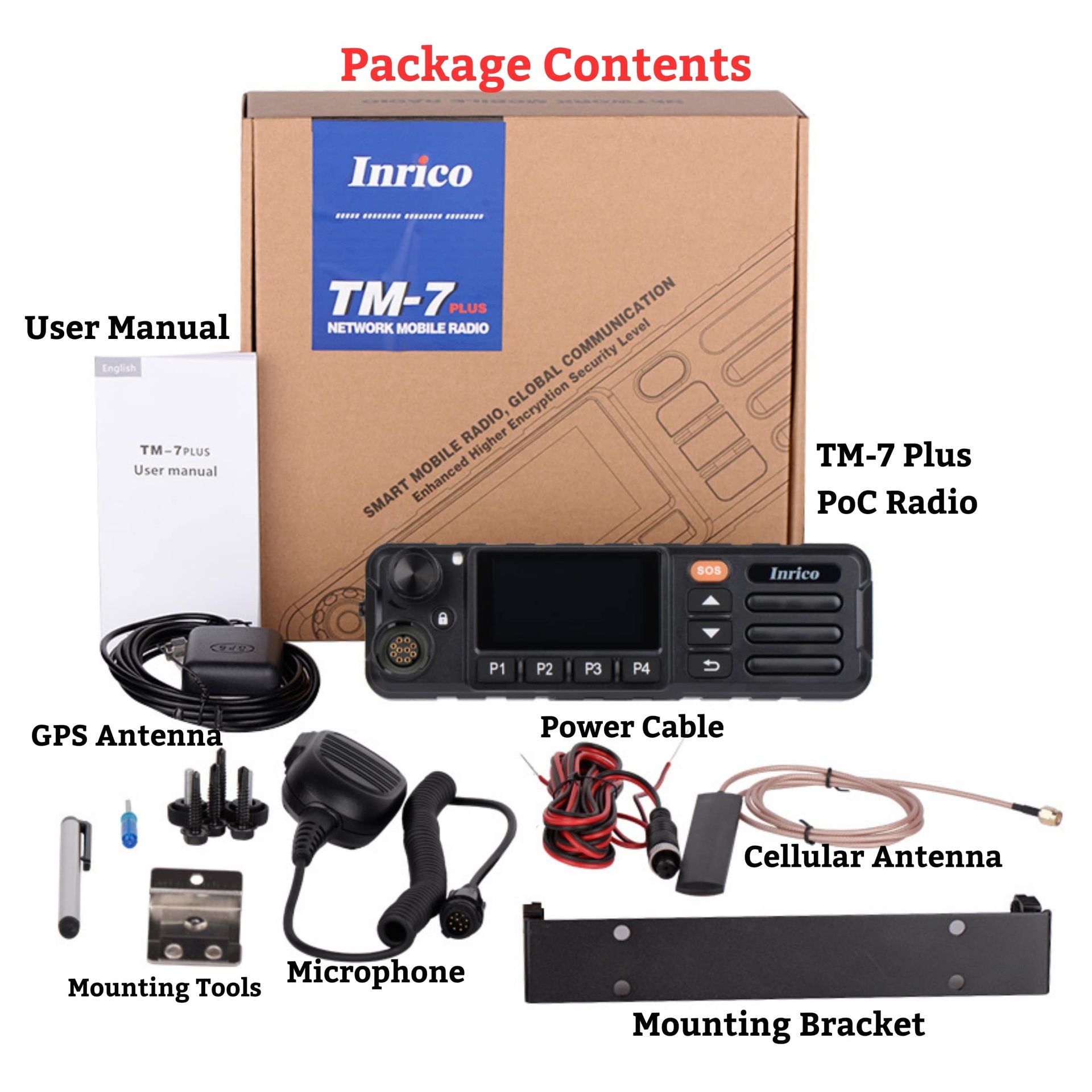 Inrico TM-7Plus 4G/LTE/Wi-Fi Android PoC Radio
